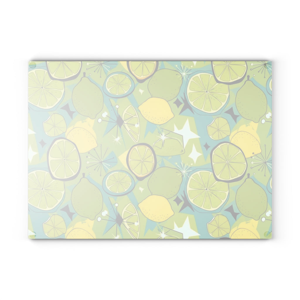 The Atomic Citrus Glass Cutting Board — Retro Kitchen Art – Pure Mid ...