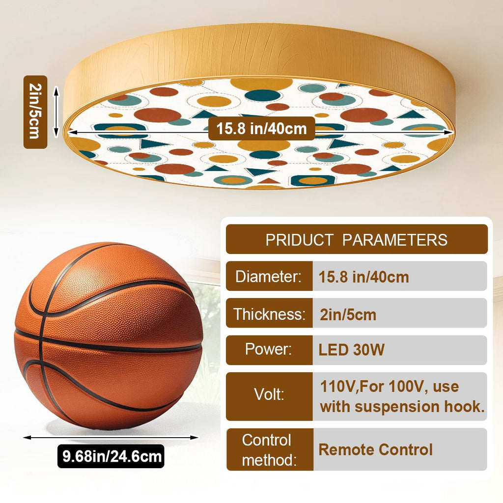 The "Atomic Horizon" Geometric Flush Mount LED Light – Pure Mid Century