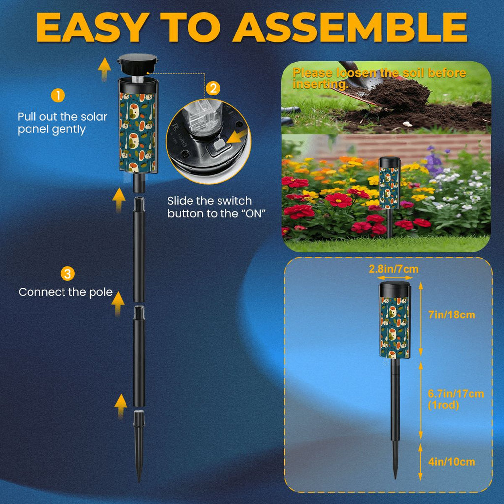 The "Polynesian Pop" Solar Pathway Light Set (4-Pack) – Pure Mid Century